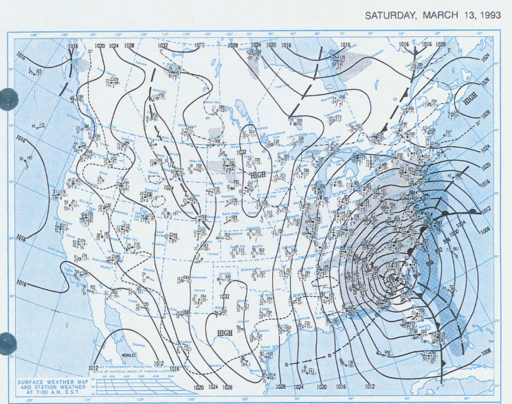 A severe late winter storm, March 13, 1993 – SCDNR Blog